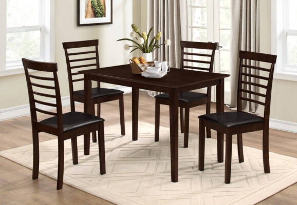 5-Piece Brown Dining Set For Sale ️ Shop Dining Tables, Dining Sets
